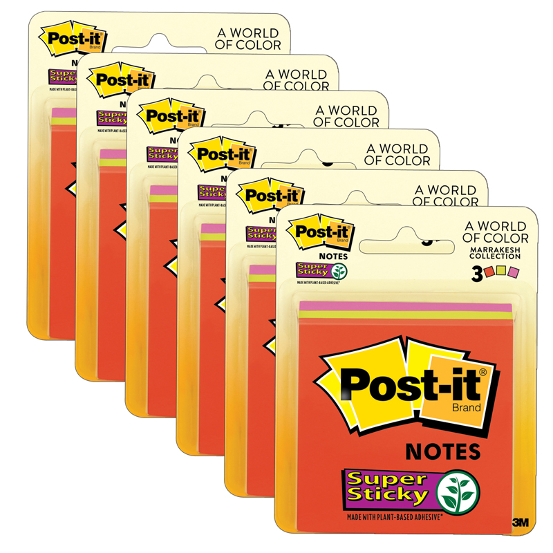 3M MMM3321SSANBN (6 PK) POST-IT 3X3 NOTES 3 PADS/PK